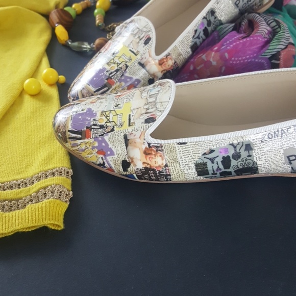 ViVi G. | Shoes | Vivi G Italian Leather Smoking Flats Multicolor ...